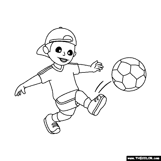 Soccer Ball Kicking Clipart Clip Cartoon Kick Foot Coloring Printable ...