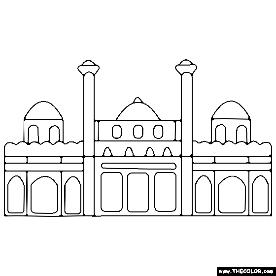 Fort Coloring Page