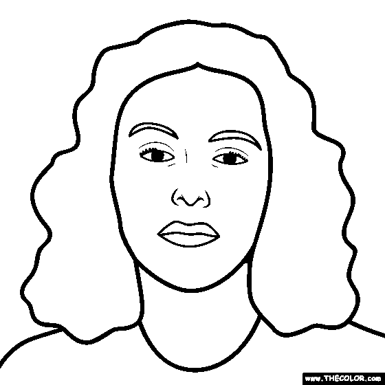 Hedy Lamarr Coloring Page