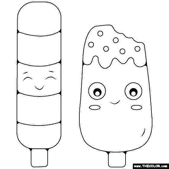 Ice Cream Treats Coloring Page