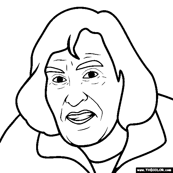 Margherita Hack Coloring Page