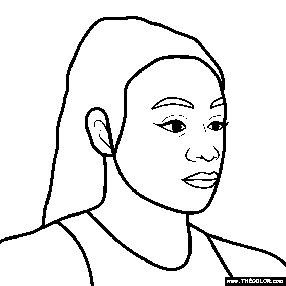ShaCarri Richardson Coloring Page