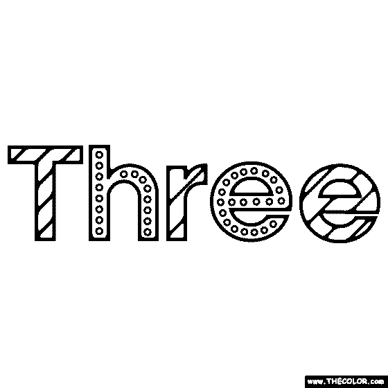 Three Coloring Page